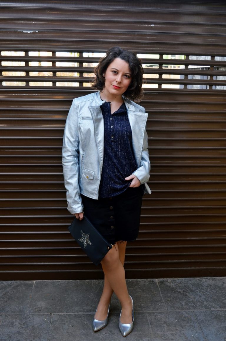 Azul, negro y metalizados | Mi Vestido Azul Blog