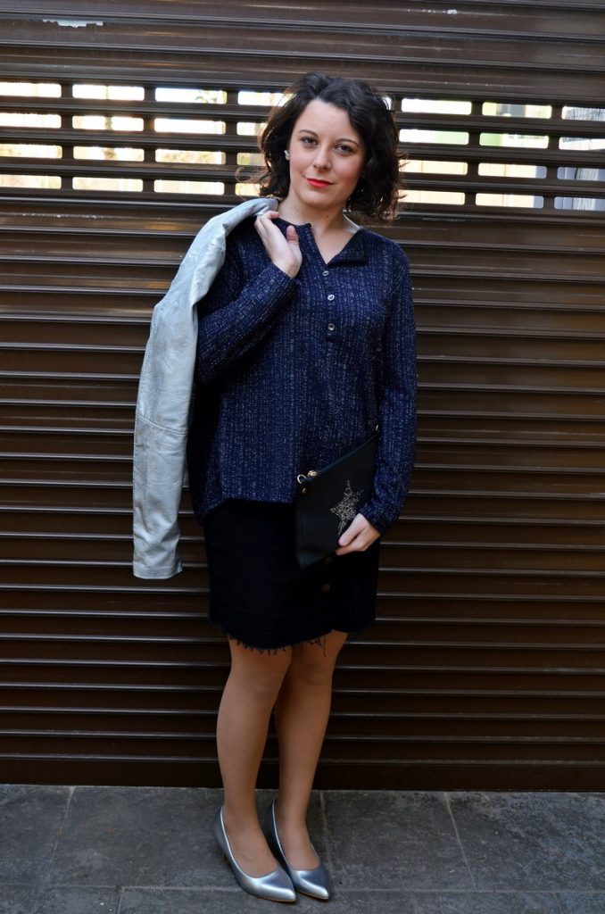 Azul, negro y metalizados | Mi Vestido Azul Blog